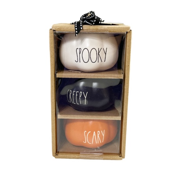 Rae Dunn | Other | New Rae Dunn Spooky Creepy Scary Pumpkin Shaped ...